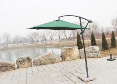 China 300cm Cantilever Hanging Patio Umbrella / Offset Patio Umbrella With Base for sale