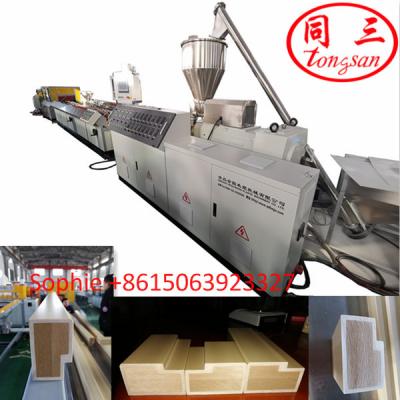 China Hegu wpc profile extrusion line concrete door frame making machine for wpc door frame for sale