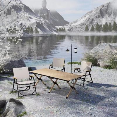 China Cheermore Roll Up Camping Light Weight Folding Table Eggroll 36 Inch Aluminum Frame for sale