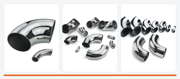 Custom 304 and 316 mirror-polished stainless steel handrail elbows