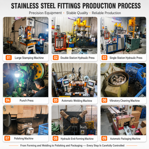 Winsco stainless steel handrail elbow forming welding polishing and packing process