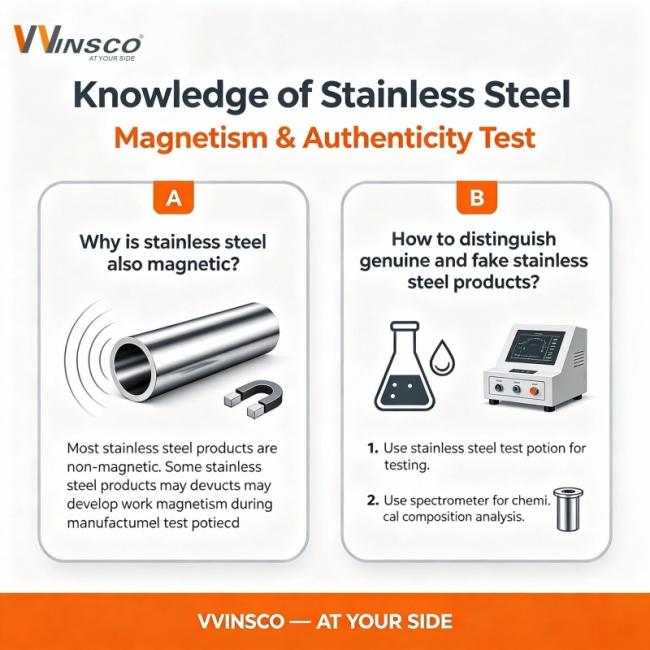 `Knowledge of stainless steel, why stainless steel is magnetic, how to distinguish genuine and fake stainless steel products`