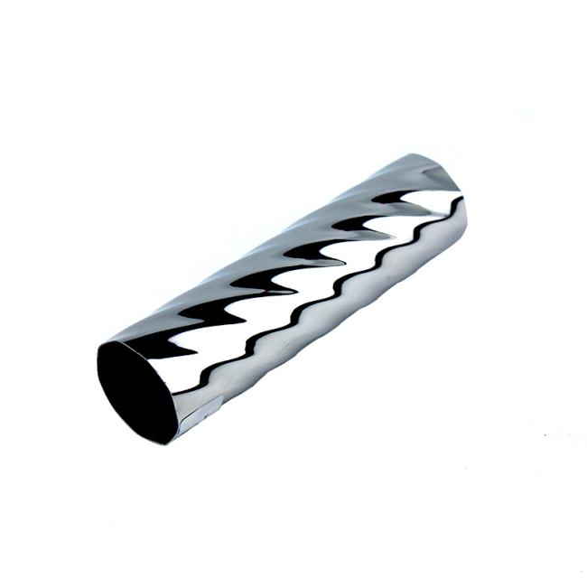 Twisted Embossed Stainless Steel Tube Mirror polished twisted embossed stainless steel decorative tube, wavy pattern