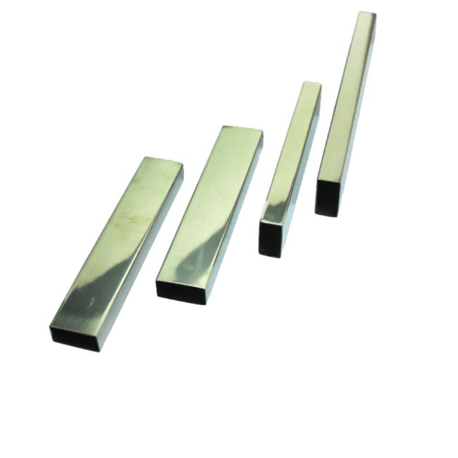 Polished small stainless steel rectangular tubes with different aspect ratios