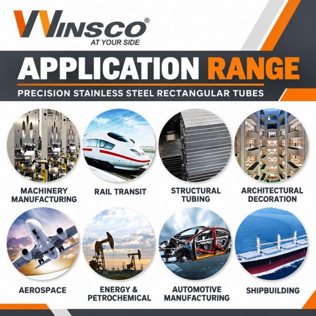 VVINSCO stainless steel square tube industrial and architectural applications