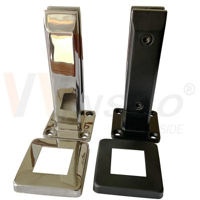 중국 SUS 304 316 Hairline Black Matte Mirror Surface Stainless Steel Swimming Pool Glass Spigot For 12mm 24mm  Glass 판매용