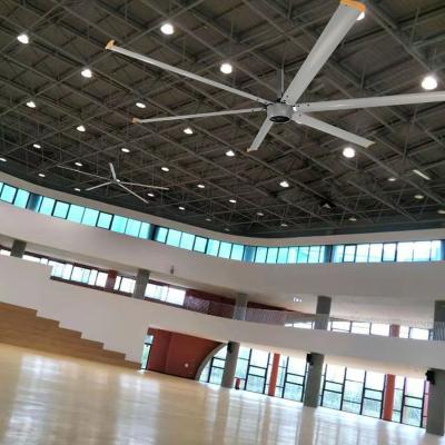 중국 800m3/h 공기 부피 2023 PMSM 다이렉트 드라이브 24ft 7.3m HVLS 거대 산업 천장 팬 모터 판매용