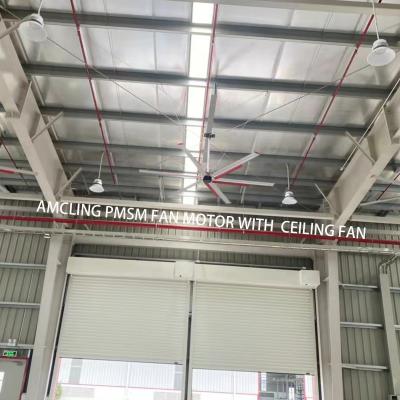 중국 3단계 220V 400W 750W 산업 브러쉬리스 DC HVLS 천장 냉각 Bldc 팬 모터 판매용