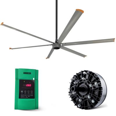 중국 강력한 산업 천장 큰 HVLS 팬 닭 밭 24ft 220v 1500w 1300w AMTHI 판매용