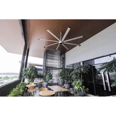 중국 큰 검은색 220v 380v 100w 10ft 큰 냉각 천장 산업 HVLS 팬 500-1500W 판매용