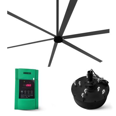 중국 6 블레이드 큰 BLDC HVLS 큰 전기 BLDC 천장 팬 모터 500-1500W 출력 판매용