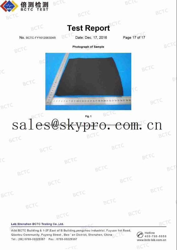 Reach Test Report - Nanjing Skypro Rubber&Plastic Co.,ltd