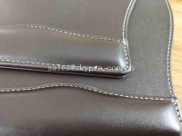 Κίνα Μαύρο/μπλε/καφετί PU πηκτωμάτων συνήθειας χαλί ποντικιών υπολογιστών δέρματος με το υπόλοιπο καρπών προς πώληση