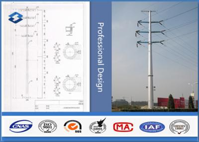 Cina i pali di illuminazione elettrici della via della trasmissione di 10KV 69KV, la immersione calda hanno galvanizzato Palo d'acciaio in vendita
