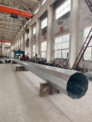Cina Trasmissione elettrica galvanizzata Palo d'acciaio 5mm Q460 spesso 90FT dodecagonali in vendita