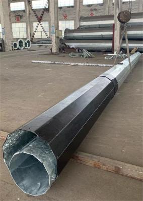 Cina trasmissione dodecagonale spessa Palo d'acciaio di 5mm Q460 HDG 90FT con Asphalt Coating in vendita