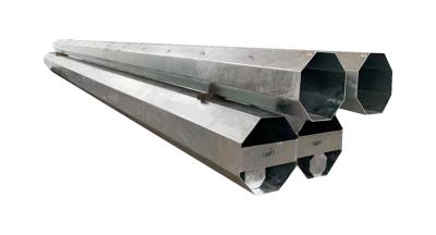 Cina Acciaio galvanizzato Palo della trasmissione della immersione calda 100Ft Q460 spesso 6mm ottagonale in vendita
