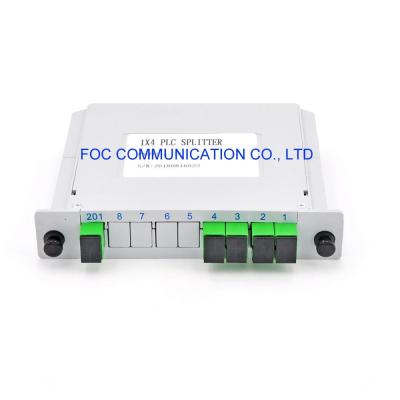 중국 FTTX 시스템 DWDM CWDM 섬유 PLC 카세트 SC APC 1×4 PLC 분배기 판매용