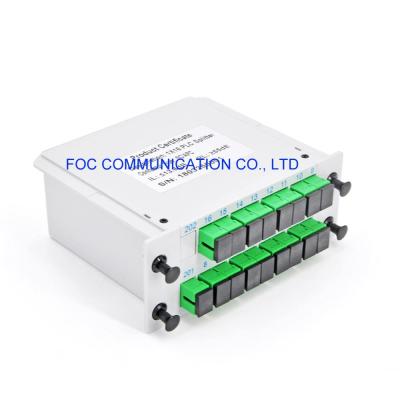 중국 PON FTTX 1650nm 섬유 PLC 쪼개는 도구 SC APC 1×16 낮은 삽입 손실 판매용