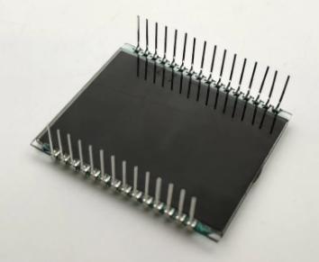 China Small Size VA LCD Display with 3 Line 4 Digits Black Segment Screen and 6 O'clock Viewing Angle 30PIN for sale