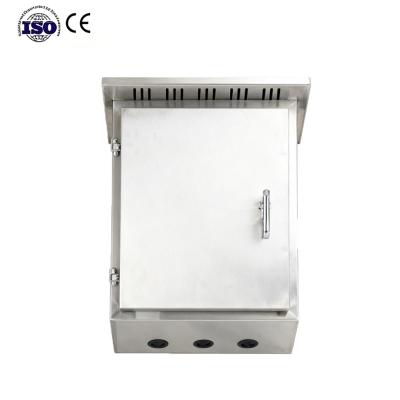 China Outdoor Electrical Cabinet with Canopy Rain Cover Weatherproof Metal Box for sale