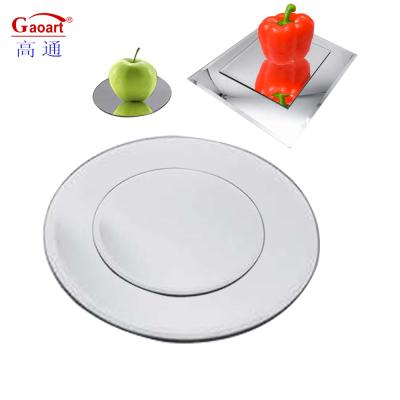 China 80Cm Espelho de parede Adesivo ondulado de comprimento completo Sem enquadramento Grande Meio redondo para decoração de casa à venda