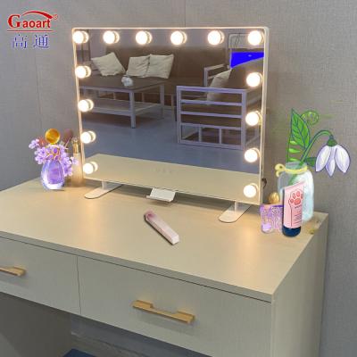 Cina Specchio cosmetico a parete completa Disegno alla moda e telaio in metallo per grandi esigenze di trucco in vendita