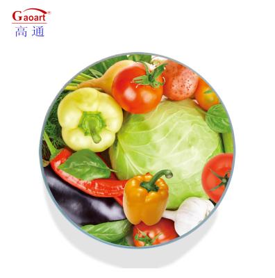 中国 White Vegetable Kitchen Round Square Serving Tray Tempered Glass Cutting Board with Handle 販売のため