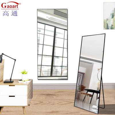 Cina Living Room Modern Style Glass Beveled Full Length LED Dress Mirror with Float Design in vendita