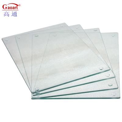 Cina Listing Golden Rectangle Tempered Glass Customer Size Cutting Board for Kitchen 500 Pcs in vendita