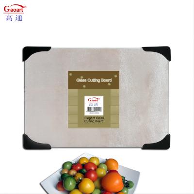 Cina Tavola da taglio di vetro da cucina per ogni stagione con design temperato per 4 angoli in vendita