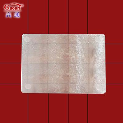 Cina Golden Silk Tempered Glass Chopping Blocks for Custom Clear Vegetable Cutting Board in vendita
