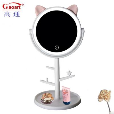 Cina Ragazza Portatile Luce LED Specchio Vanità Tavolo Cosmetico Custom Little Makeup Extra LOGO in vendita