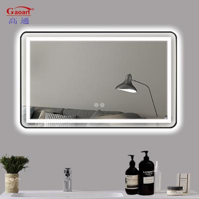 Cina Specchio retroilluminato del bagno LED impermeabile Smart Fitness Bevelleto touch screen Decorazione murale in vendita