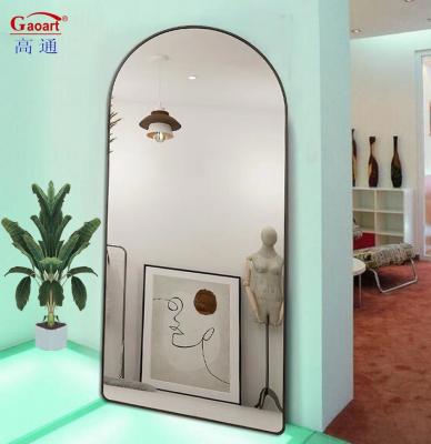 China Barber Staande wand decoratie Huis Volle lengte vloer spiegel met aluminium frame Te koop