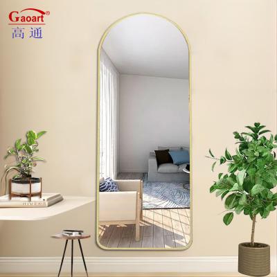 Cina Grande salone bagno barbiere Specchio corpo a tutta lunghezza con cornice e disegno in oro in vendita