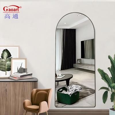 Cina Moderno Decorazione bagno elegante Metallo salone di parrucchiere Specchi di vetro lusso Specchio grande luce in vendita