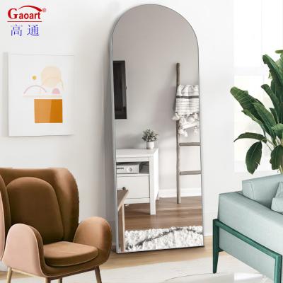 Cina Cornice in lega di alluminio Grande bagno Parete in ferro metallo Oro Specchietti in piedi a tutta lunghezza in vendita