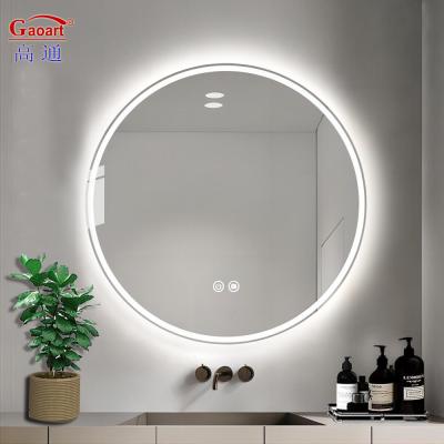 Cina 4mm Ultra Thin Wall mounted Smart backlit bathroom mirror with Screen Touch Switch in vendita