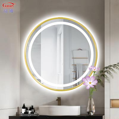 Cina Lighted Wall Mounted LED Bathroom Mirror for Makeup with Adjustable Brightness in vendita