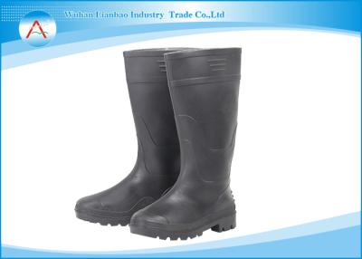 Cina Sicurezza degli stivali di pioggia del PVC del nero di altezza degli uomini 36~40CM di resistente agli'acidi nell'industria alimentare in vendita