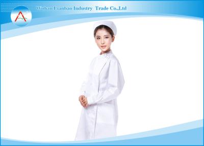 Cina Il polsino bianco del bottone del cotone del poliestere medico sfrega l'abbigliamento dell'infermiere delle uniformi in vendita