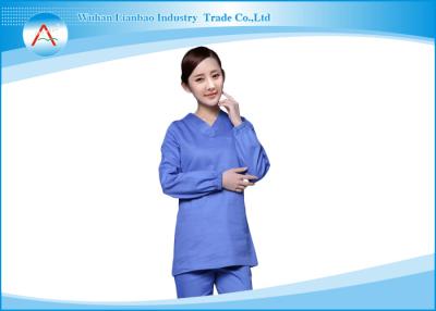 Cina Il dottore lungo Unique Cotton Medical Work della manica della marina sfrega i fondi in vendita