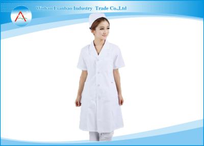 Cina Cappotti del laboratorio del dottore Cotton Polyester Smocks White per uso quotidiano del lavoro in vendita