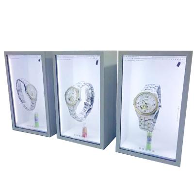 China 32-98 Inch Indoor 3D Hologram Interactive Video Holographic Touch Screen Box LCD Transparent Holobox Display Cabinet Showcase for sale