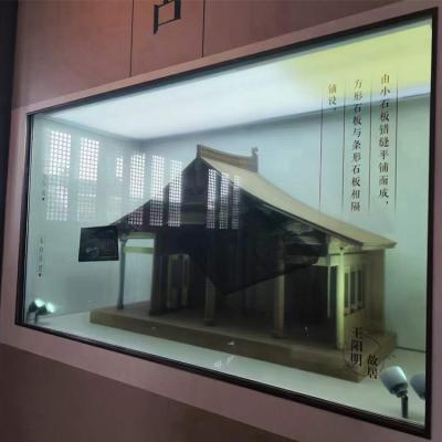 China 43 Inch Transparent LCD 3D Advertising Display Box 1280*800 Capacitive Touch Screen Interactive Touch Showcase for sale