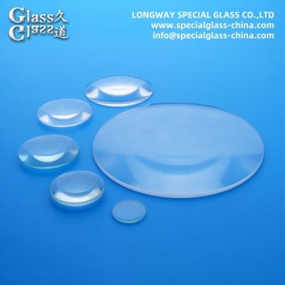 China Lentes de vidro de borosilicato plano convexo cortado para lentes de luz de injeção à venda