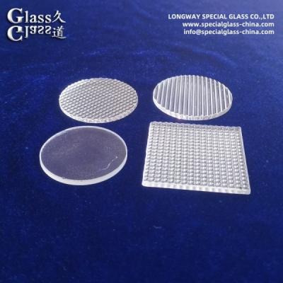China Lentes de vidro de borosilicato texturizado resistente aos raios UV para luminárias a LED difusas à venda