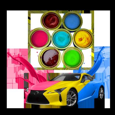 China Advertising Billboard Paint Auto Refinish Automotive Paint 1K Basecoat Transparent Blue Coat Repair Refinishing Car Paint for sale