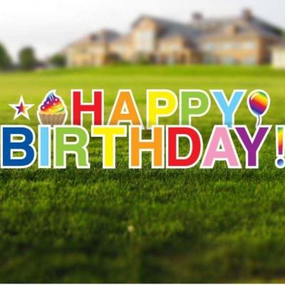 Cina La carta 4mm dell'iarda di Corflute ha ondulato i segni di plastica dell'iarda di compleanno in vendita